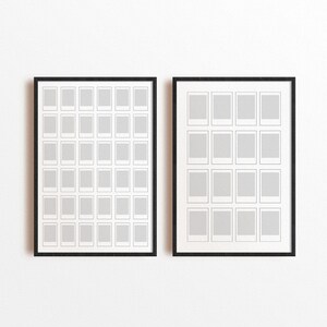 Instax Mini Photo Frame Guide DIY Collage Template Guide Layout for ...