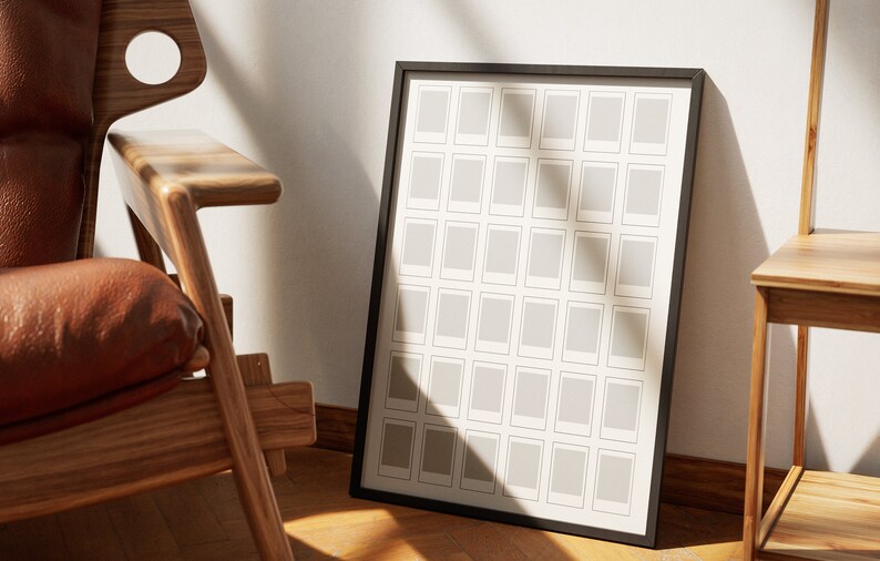 Instax Mini Photo Frame Guide DIY Collage Template Guide Layout for ...