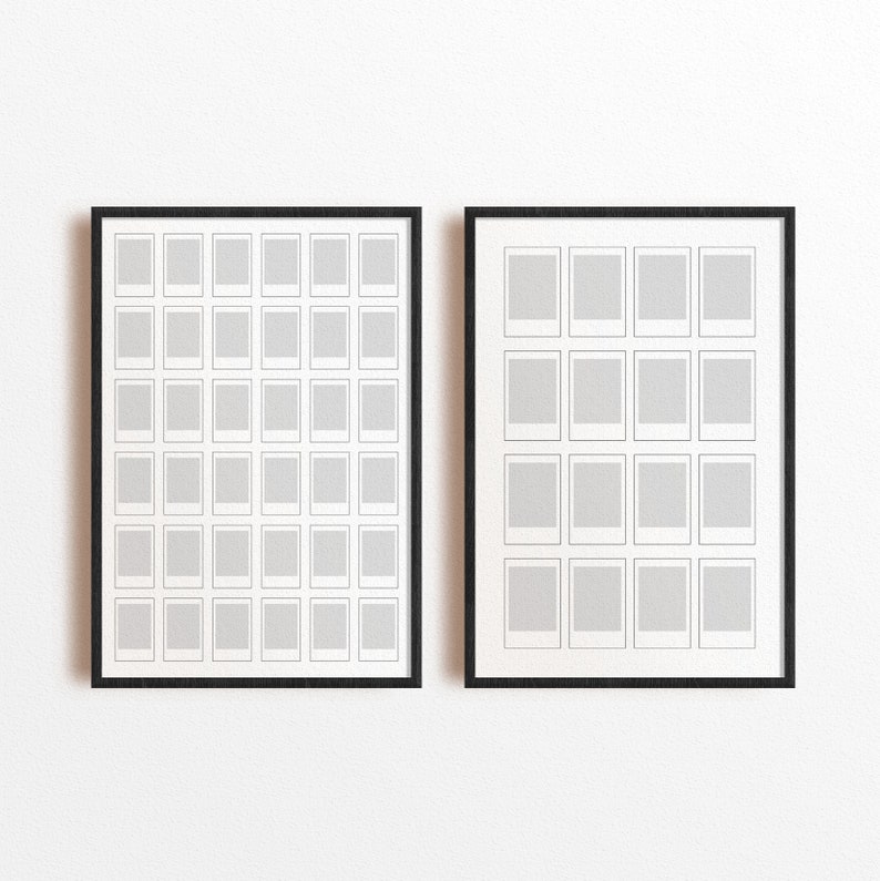 Instax Mini Photo Frame Guide DIY Collage Template Guide Layout for ...