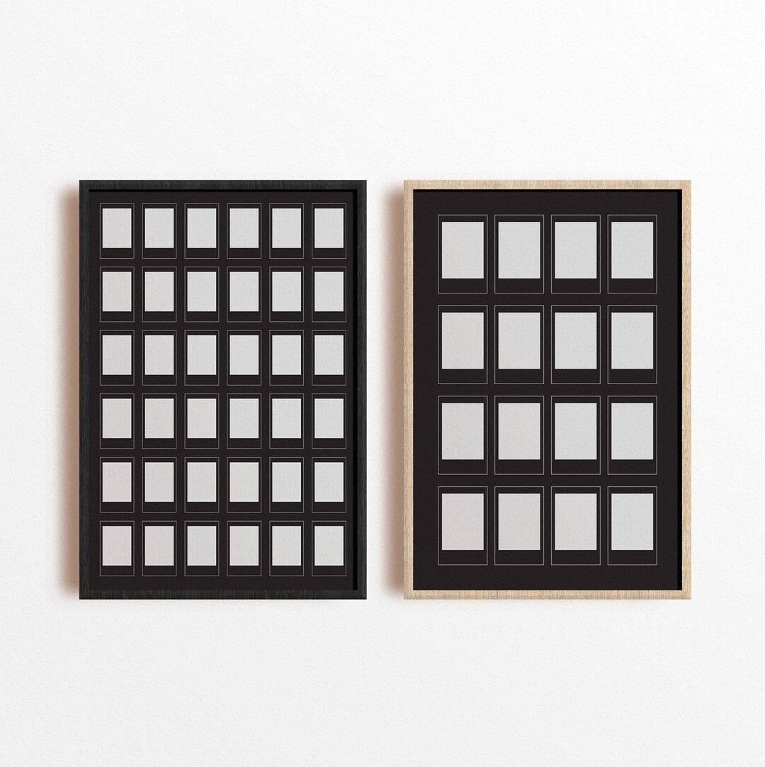 Instax Mini Photo Frame Guide DIY Collage Template Guide Layout for ...