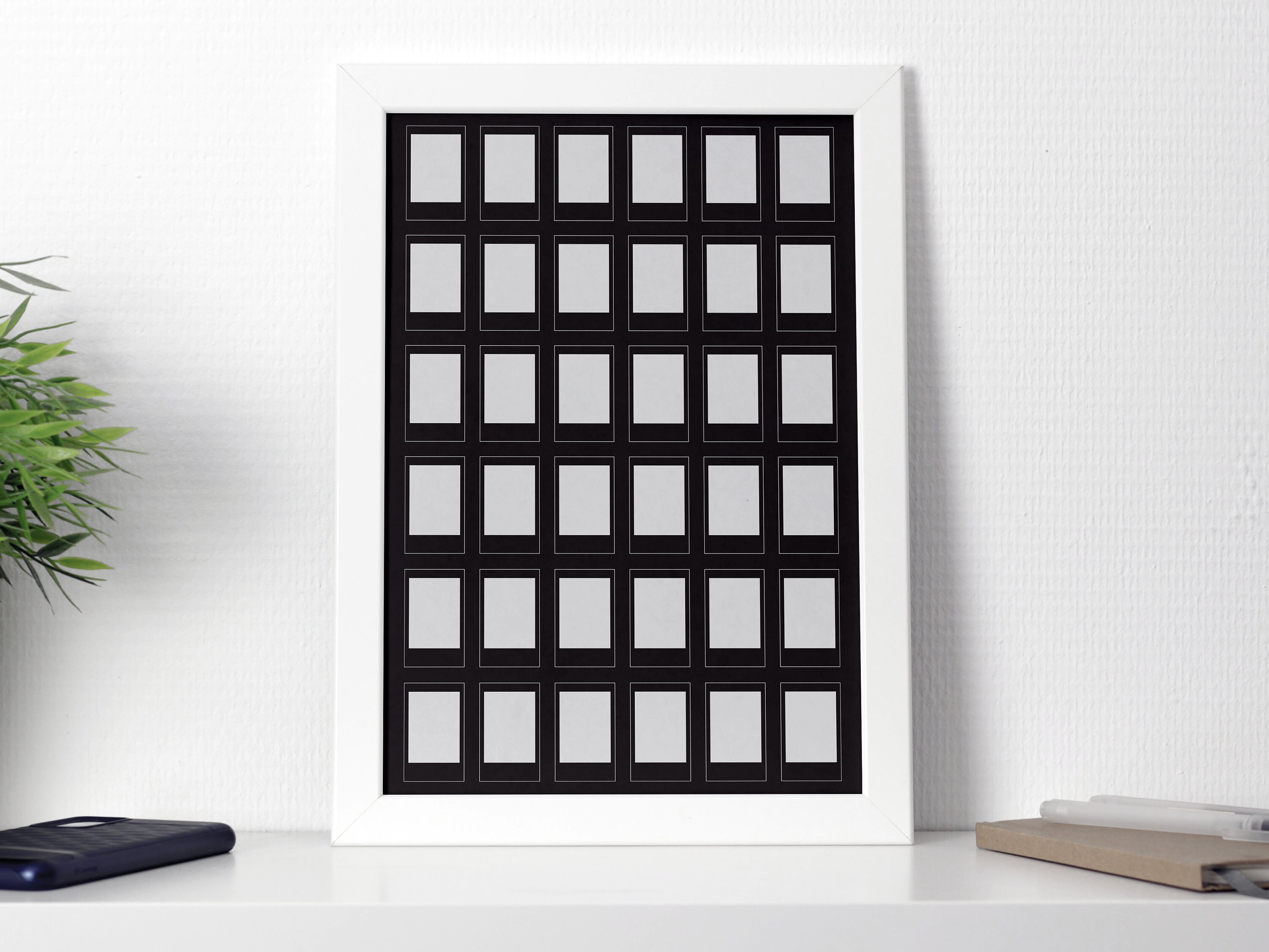 Instax Mini Photo Frame Guide DIY Collage Template Guide Layout for ...