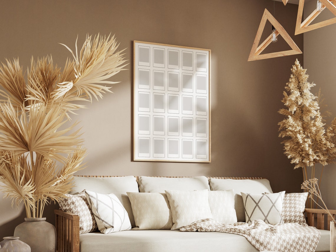 Instax Mini Photo Frame Guide DIY Collage Template Guide Layout for ...