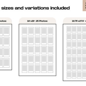 Instax Mini Photo Frame Guide DIY Collage Template Guide Layout for ...