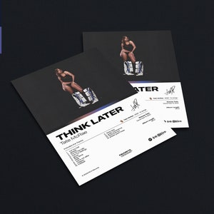 THINK LATER Album Cover Poster Tate Mcrae New Album Custom - Etsy