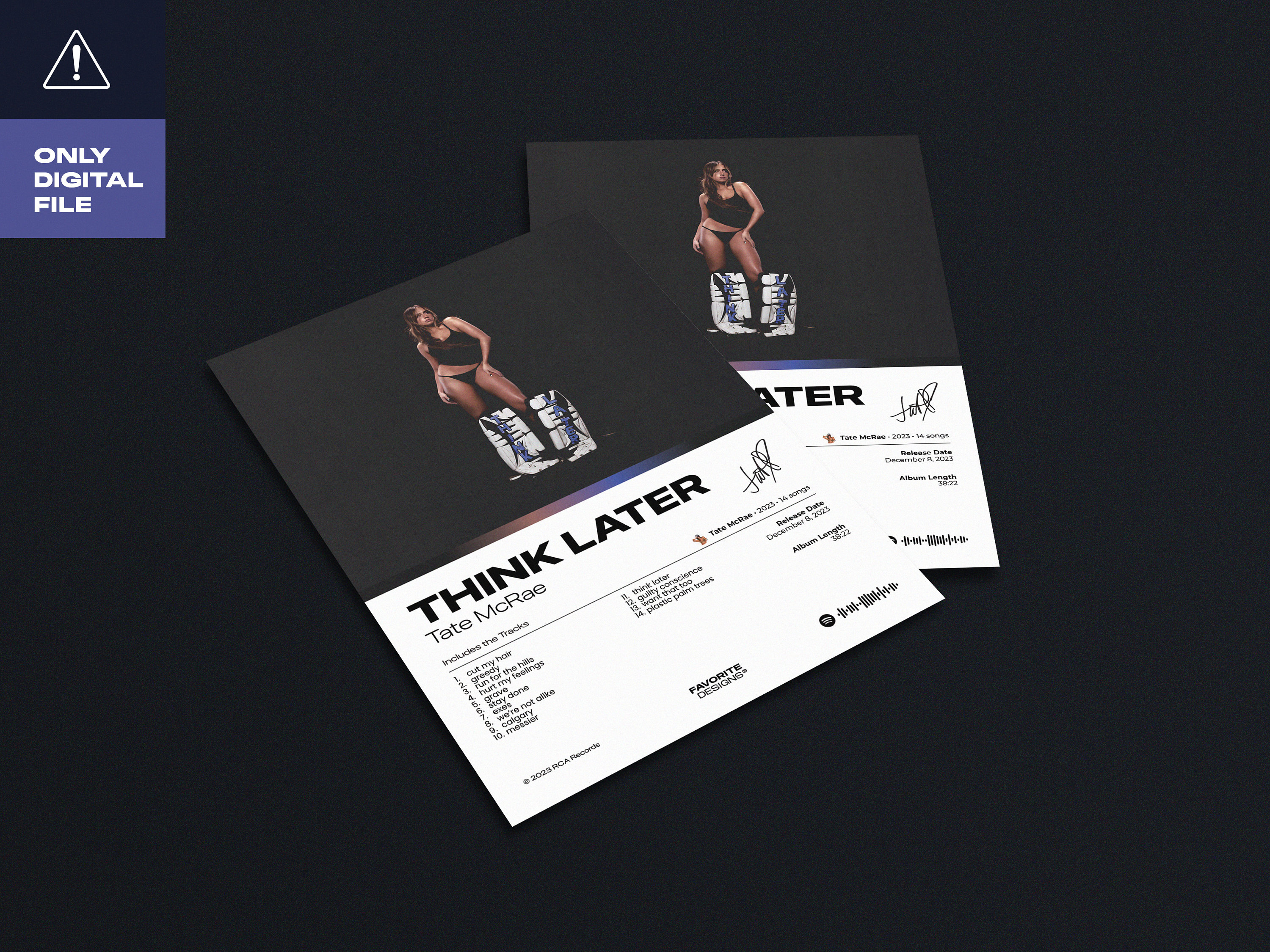 Tate Mcrae Think Later Album Tracklist Poster Tate Mcrae Poster Think ...