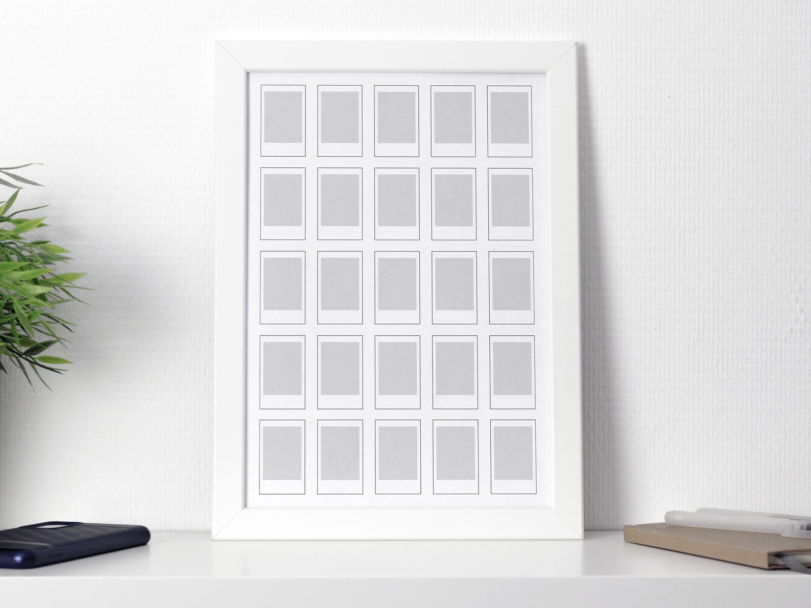 Instax Mini Photo Frame Guide DIY Collage Template Guide Layout for ...