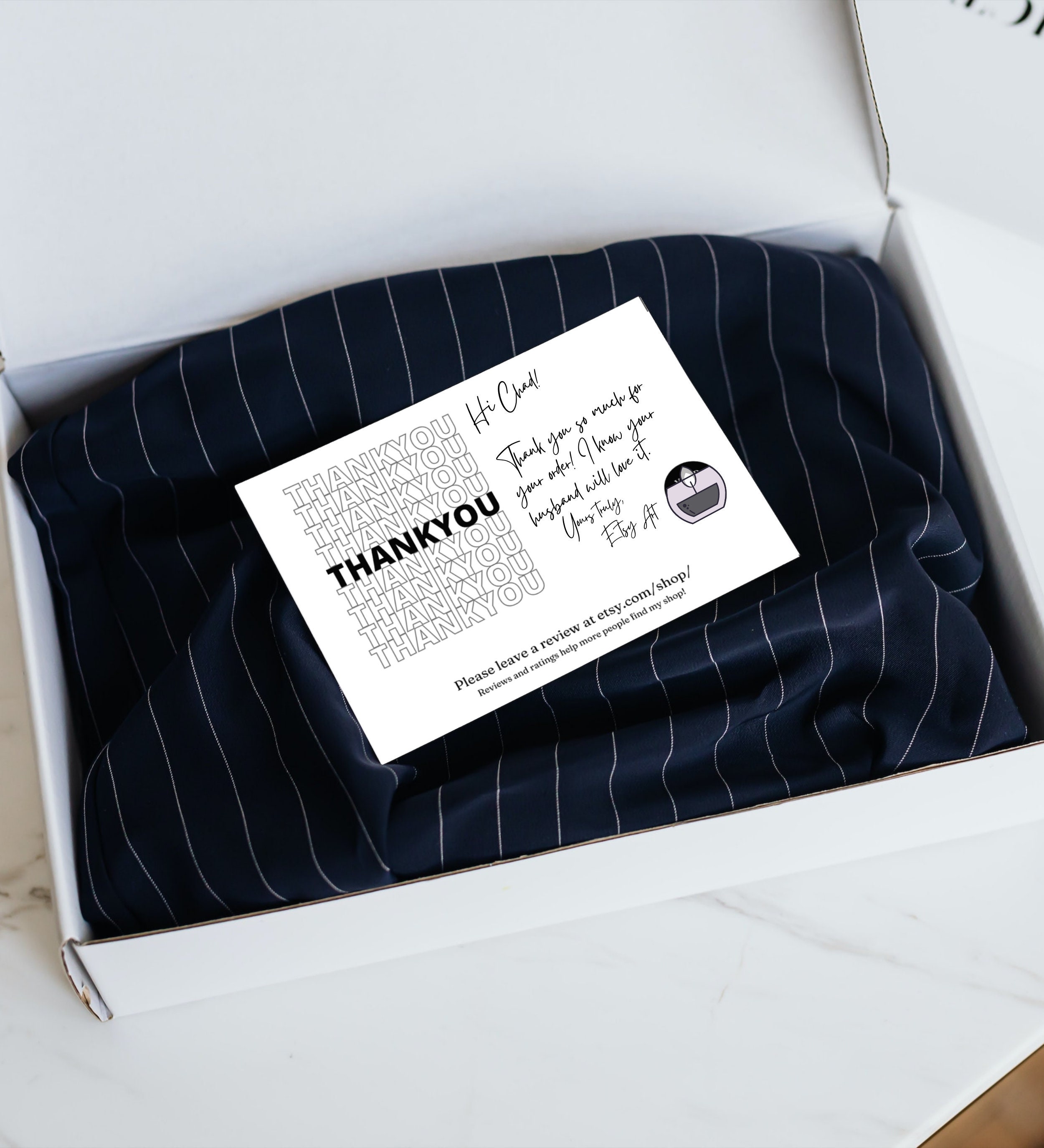 Custom Thank You Notes for Small Business, Canva Template, Thank You ...