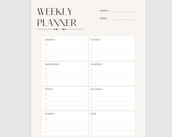 Digital Weekly Planner - Etsy
