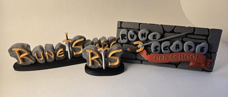 Old School Runescape Logo Sign: Gamer Desk Decor, Desk or Wall Mount ...