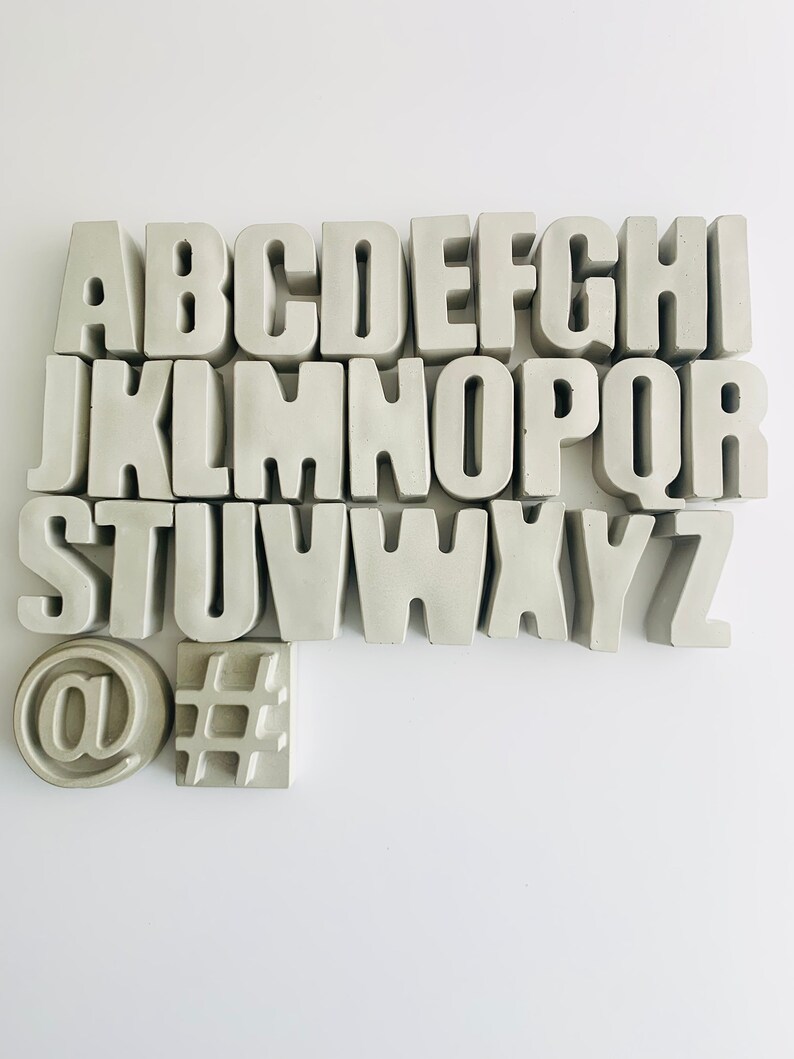 Concrete Letters Industrial Decor Urban Decor Cement - Etsy