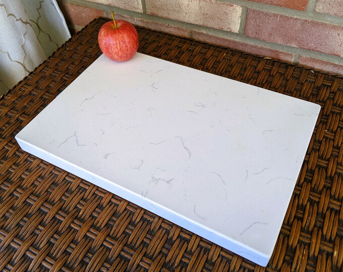 Quartz Cutting Board - Carrara Verna, Natural Stone, Cheese Board ...
