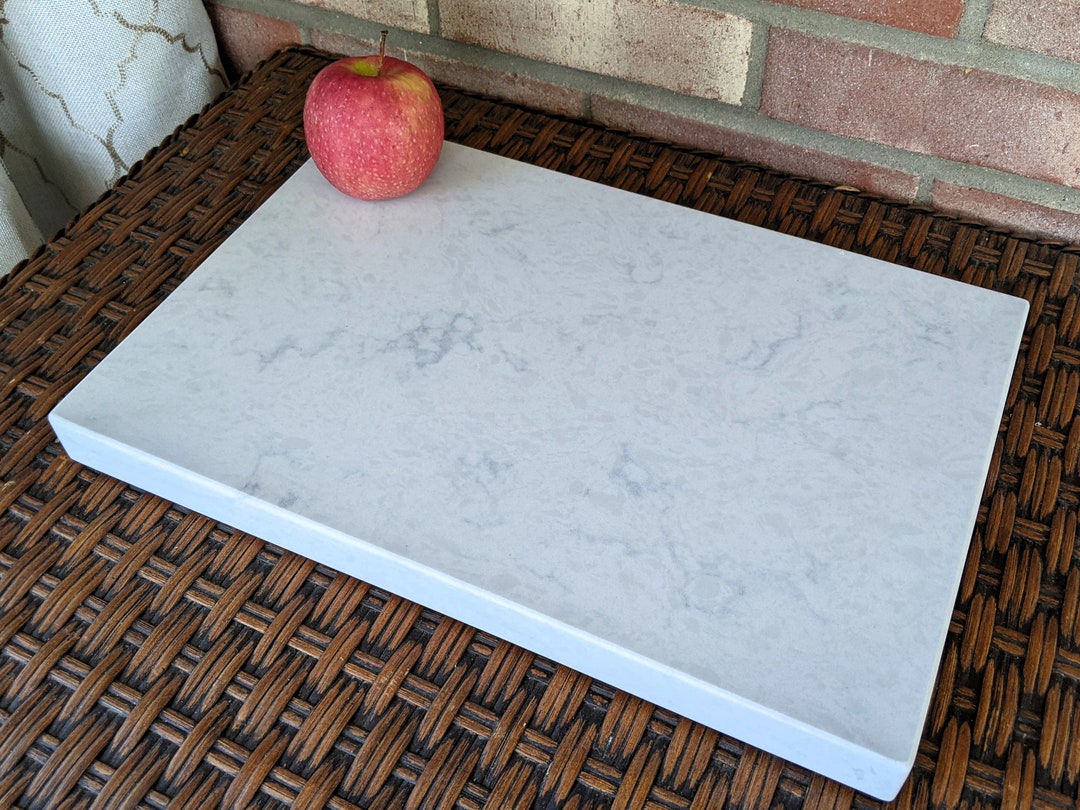Quartz Cutting Board Mara Blanca, Calico White, Natural Stone, Cheese ...