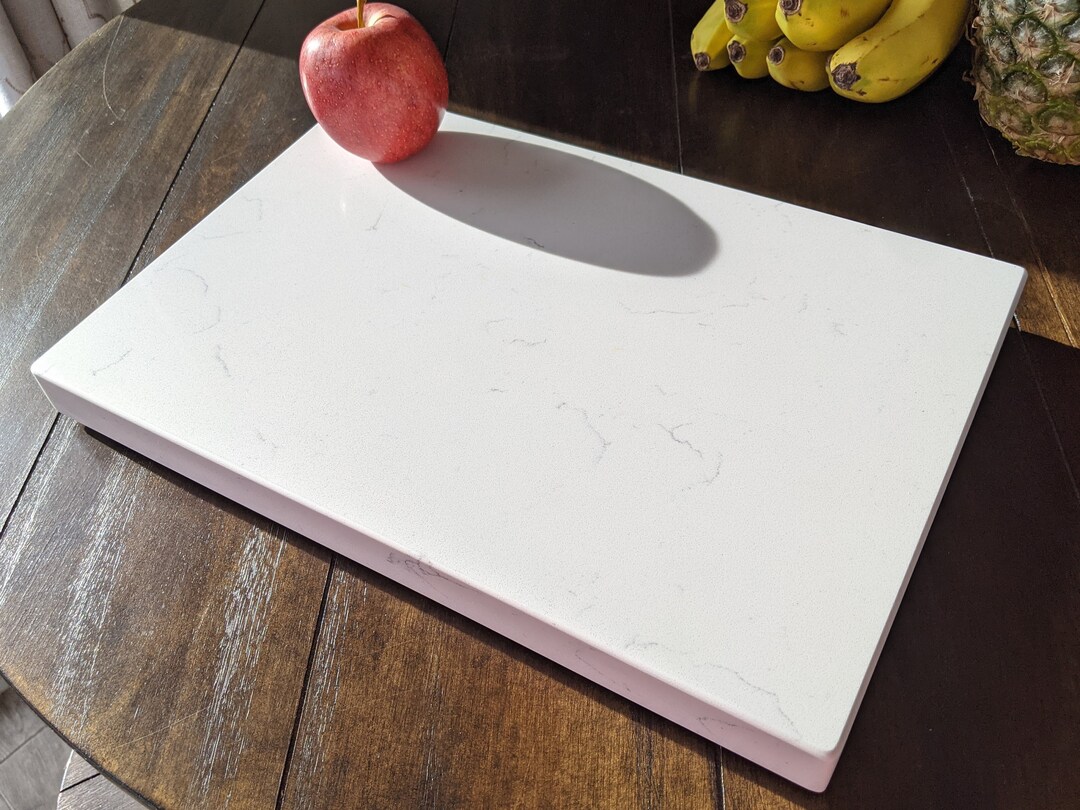 Quartz Cutting Board Carrara Verna, Natural Stone, Cheese Board ...
