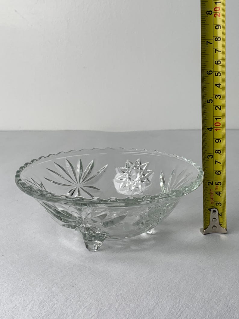 Vintage Anchor Hocking Star of David Footed Bowl Starburst Pattern, Mid ...