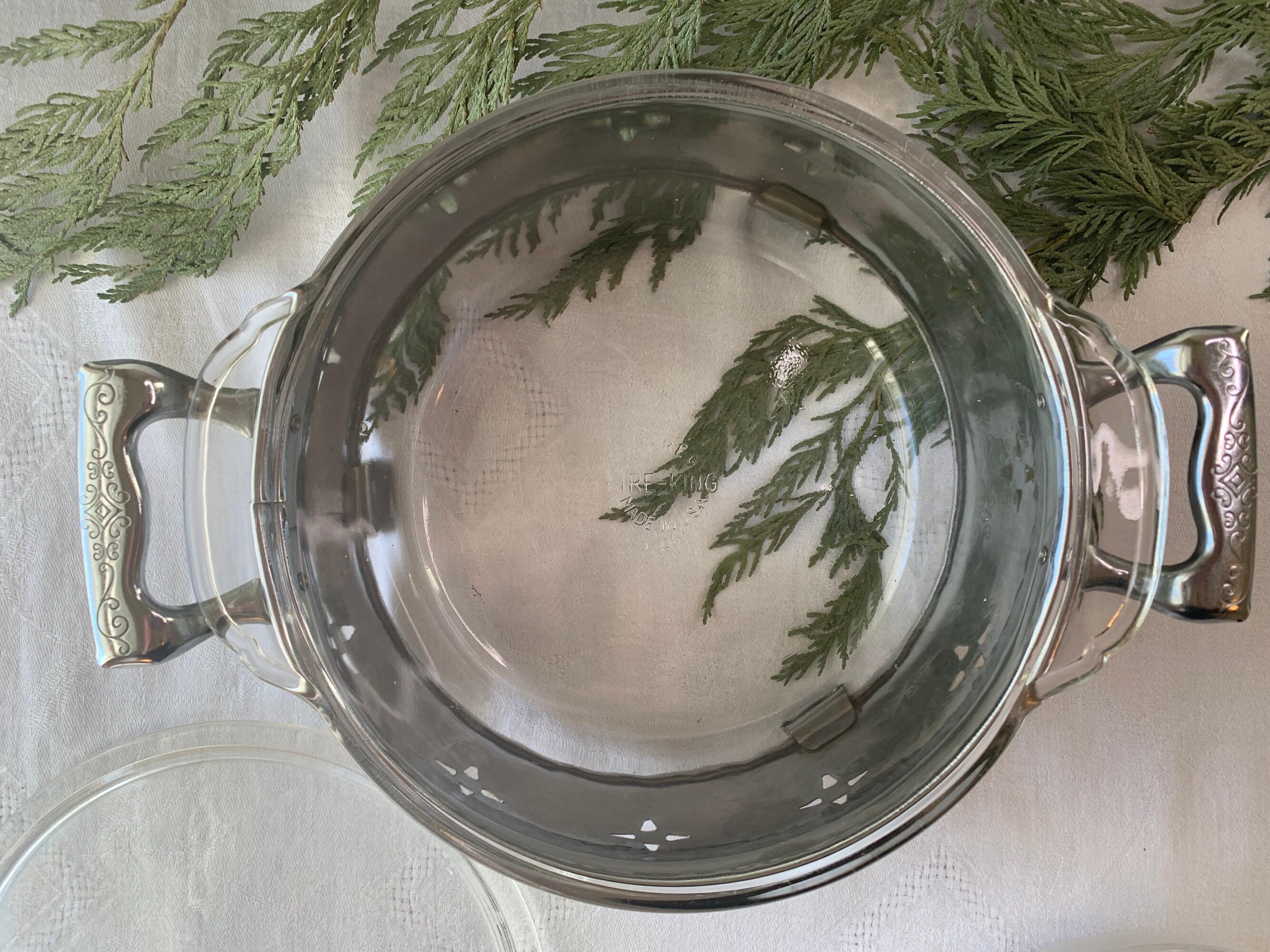 Midcentury Fire King CHAFING Dish With Fluerette Pattern and Royal ...