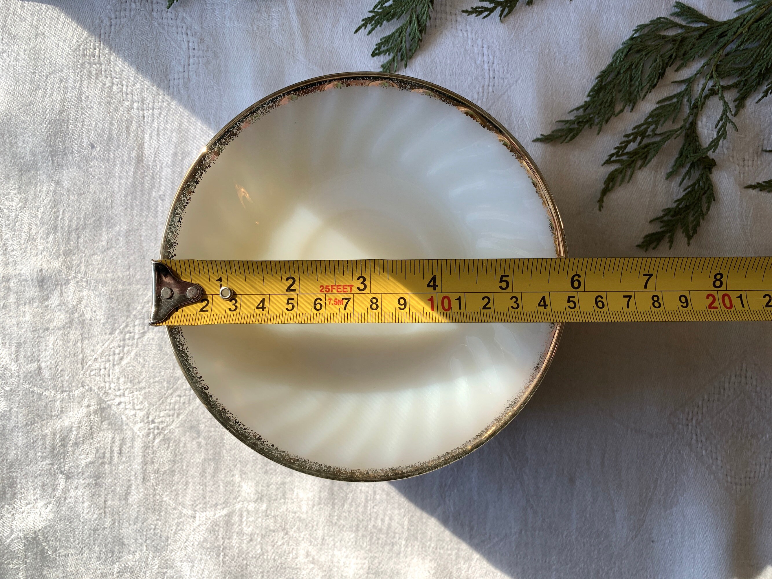 Fire King Swirl Milk Glass Saucers With 22k Gold Trim Coffee Plates - Etsy