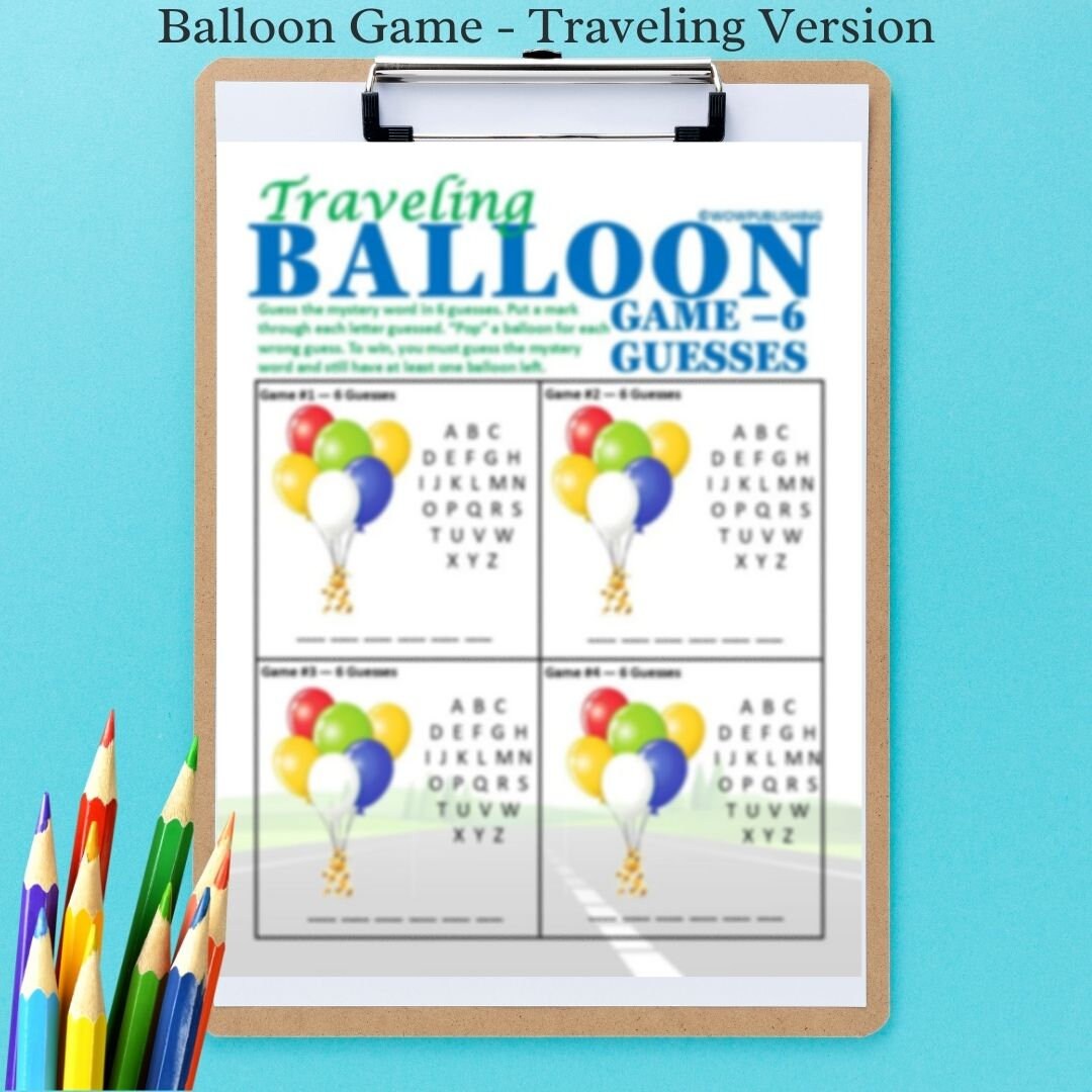 Balloon Game ~ Travel Version - Etsy