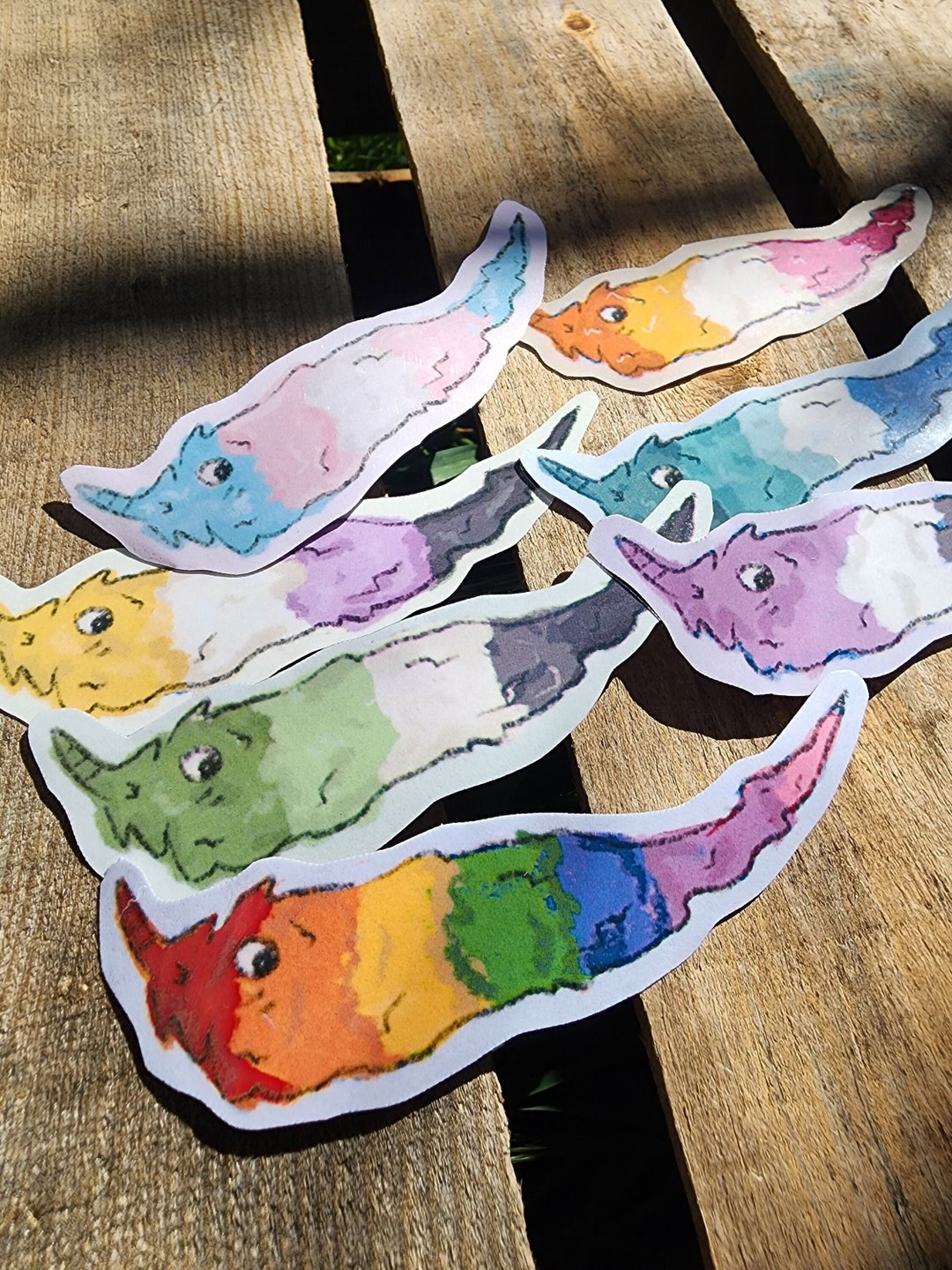 Pride Worms on a String Stickers - Etsy
