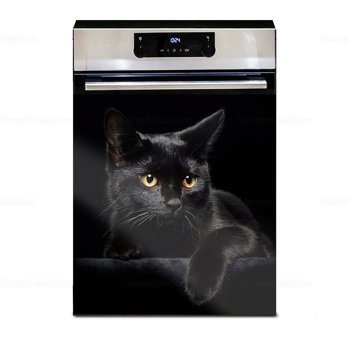 Black Cat Dishwasher Cover, Cat Dishwasher Magnet