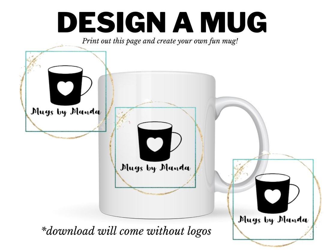 Mug Coloring Page, Coloring Page for Kids, Coloring, Mug Coloring - Etsy