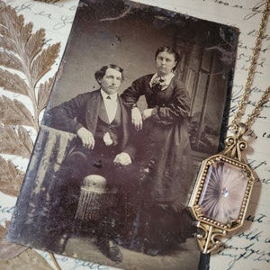 Vintage Love - Antique Victorian Tintype of Couple, Circa 1870. Black ...
