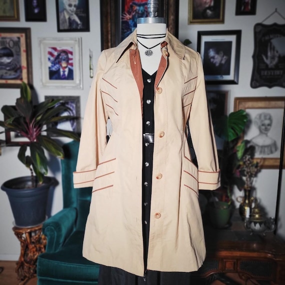 Vintage 70s VIRGO MODEL MELBOURNE Tan Women's Coat - … - Gem