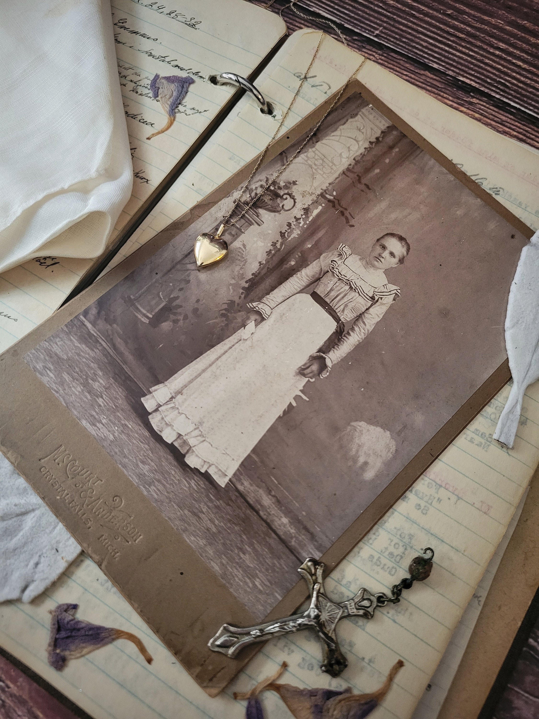 Maiden of Mourning Antique Edwardian Cabinet Card of Sad Young Woman ...