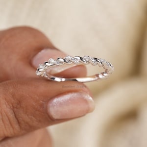 Twisted Wedding Band, 14K White Gold Twist Infinity Wedding Band ...