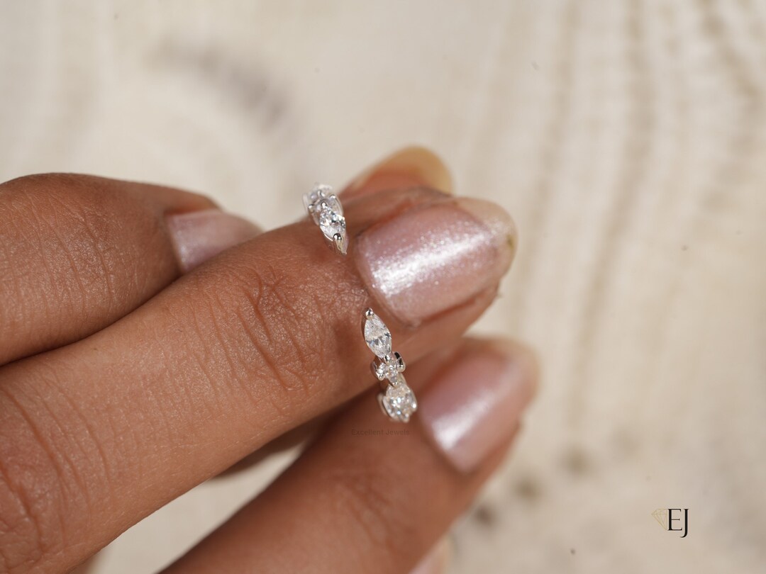 14k Gold Open Wedding Band, Open Gap Wedding Band, Women Stacking Ring ...