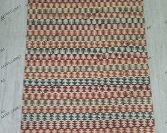 Helen Lindberg Mid-century Swedish Flatweave Rug, Scandinavian Wool ...