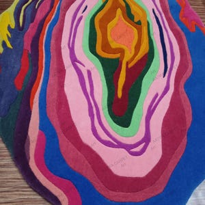 Handmade Rug Has a Dynamic Almost Topographic or Geode Inspired Look ...