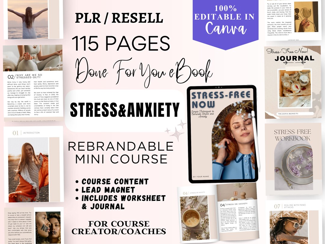 Stress & Anxiety Coaching Program: Done-for-you Workbook (canva ...