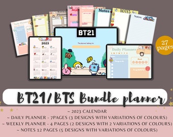 Bt21 Daily Schedule Printable Bts - Etsy