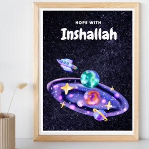 Islamic Nursery Astronaut Set Bismillah Inshallah Alhamdulillah ...