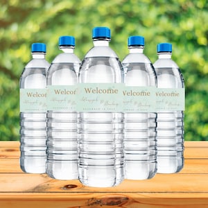 Welcome Water Bottle Label Template, Greenery Welcome Water Bottle ...