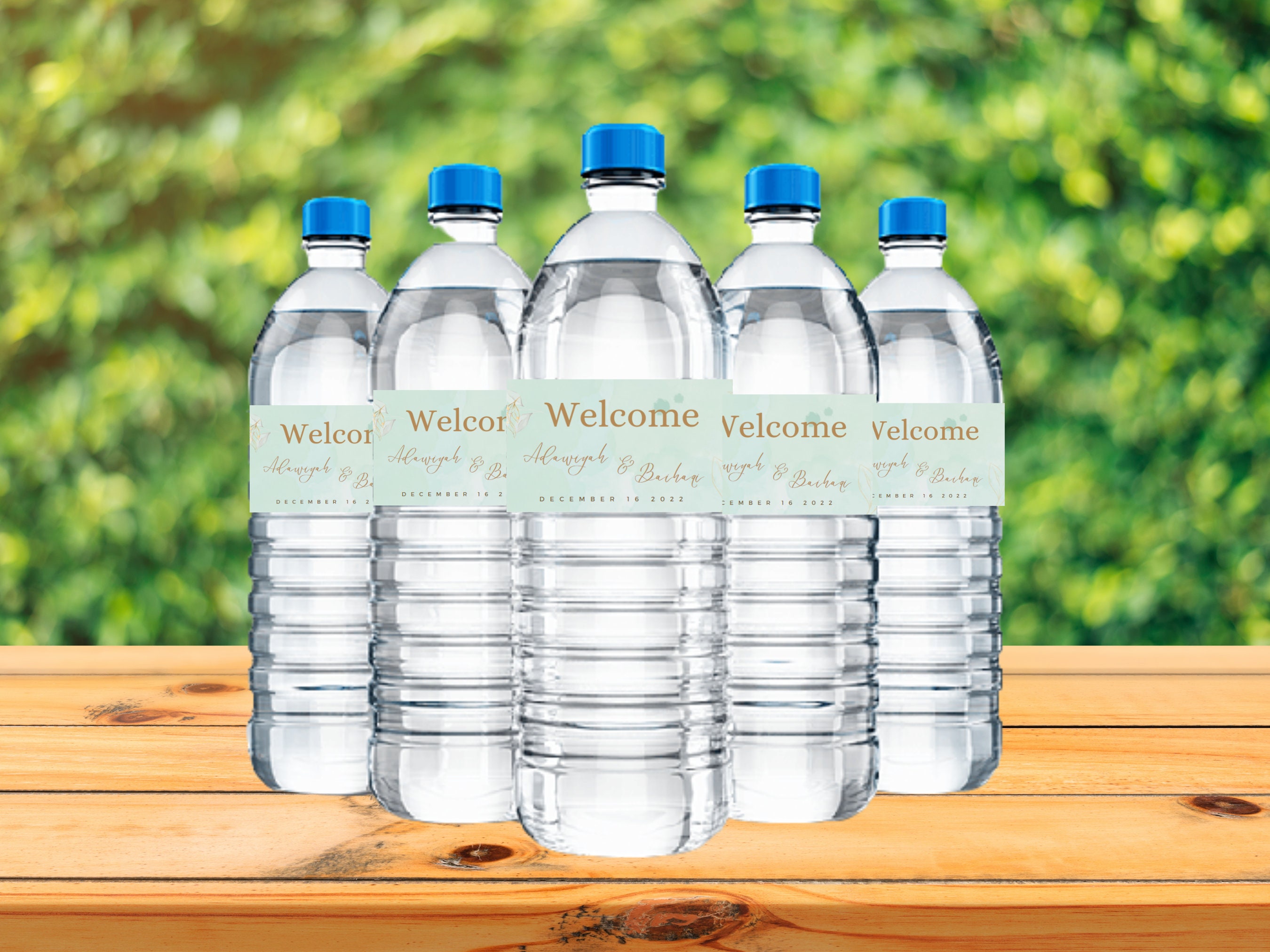 Welcome Water Bottle Label Template, Greenery Welcome Water Bottle ...