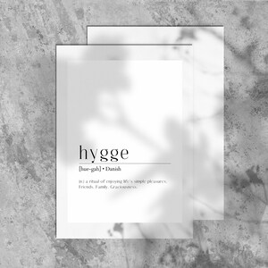 Hygge Print Inspirational Words, Scandinavian Interior, Printable ...