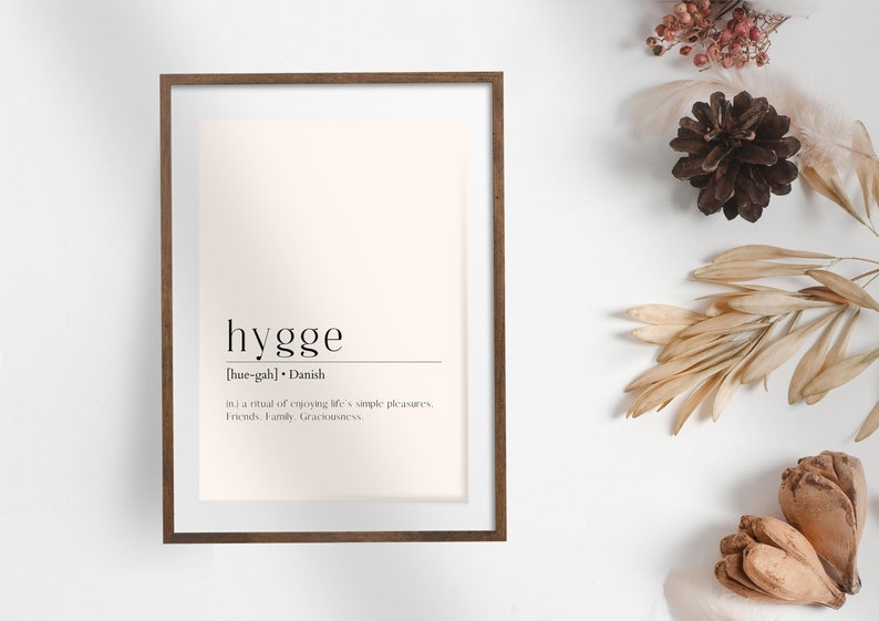 Hygge Print Inspirational Words, Scandinavian Interior, Printable ...