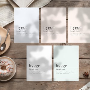 Hygge Print Inspirational Words, Scandinavian Interior, Printable ...