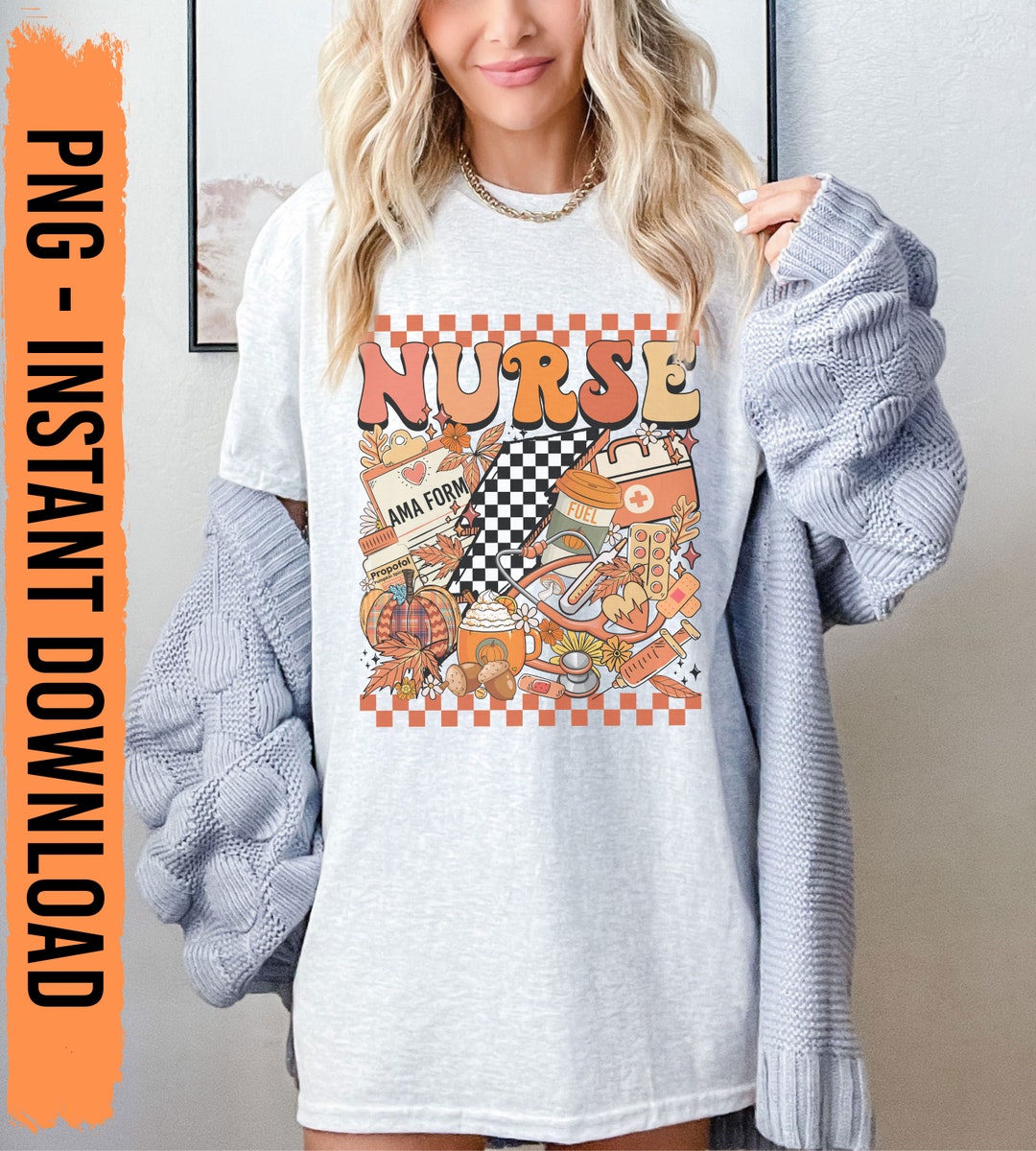 Nurse Lightning Bolt PNG Fall Nurse PNG Nurse Autumn Vibes - Etsy UK