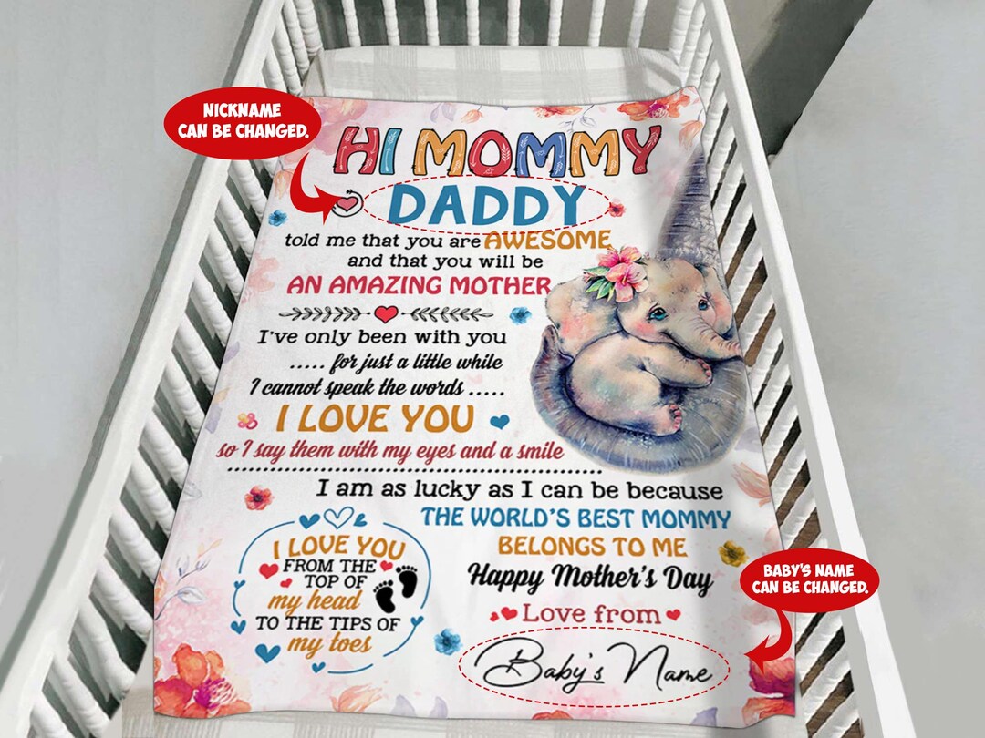 Personalized Hi Mommy Daddy Told Me Blanket Custom 1st - Etsy