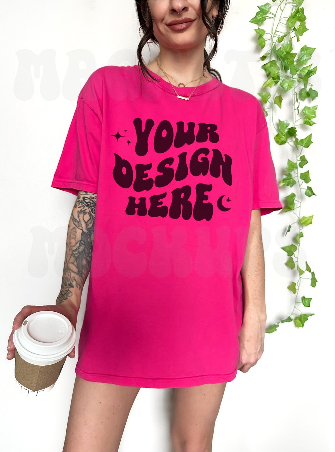 Heliconia Comfort Colors C1717 Mockup, Comfort Colors Mockup, Oversized ...