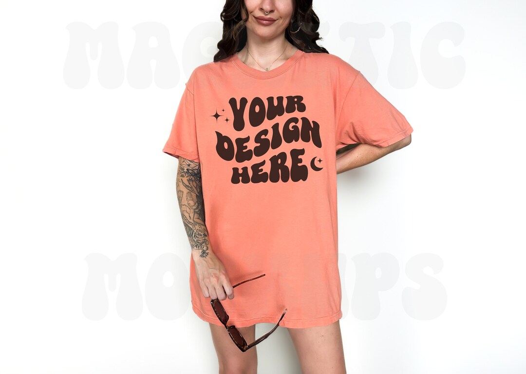 Terracotta Comfort Colors C1717 Mockup, Comfort Colors Mockup ...