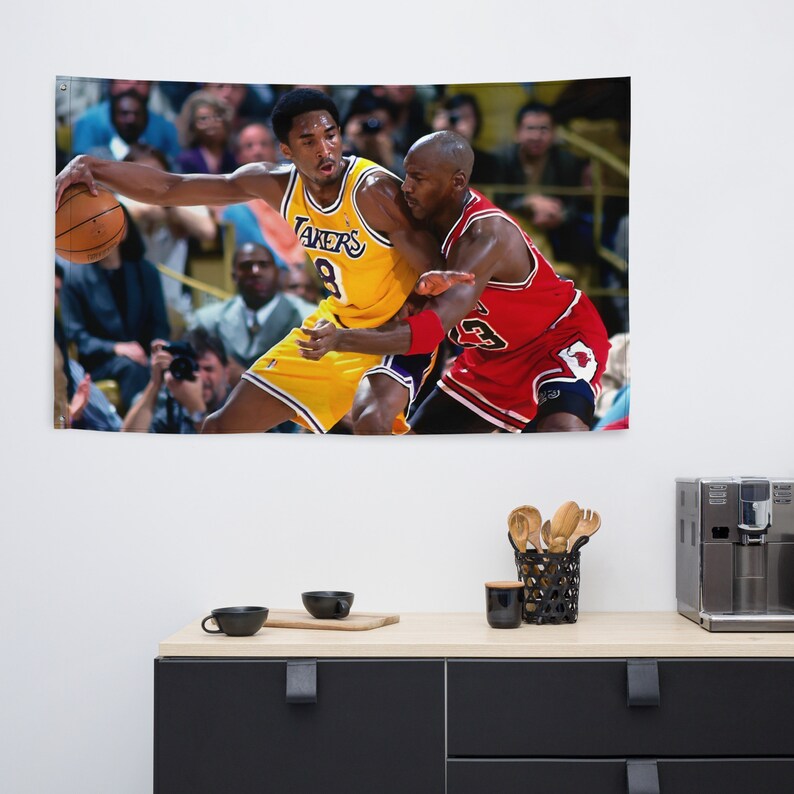 Kobe Bryant X Michael Jordan Flag Unique Design Print High - Etsy