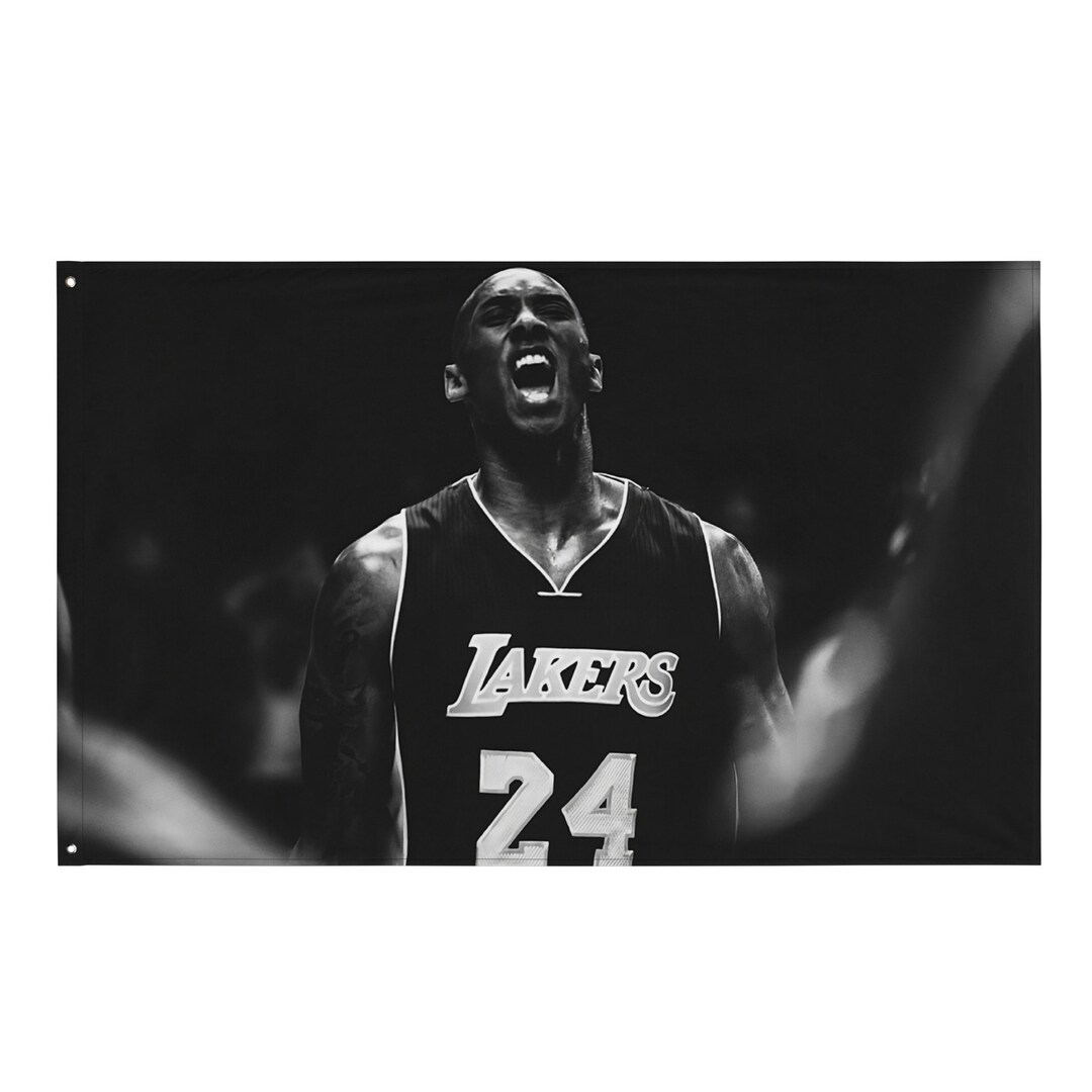 Kobe Bryant Monochrome Flag | Unique Design Print | High Quality ...