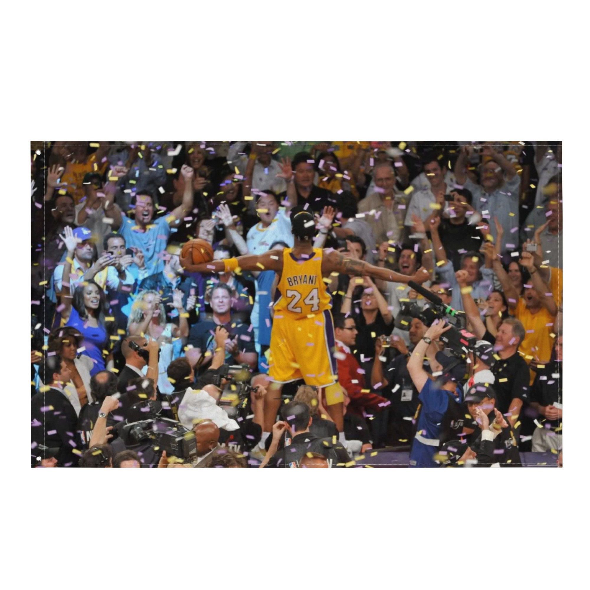 Kobe Bryant Championship Confetti Flag | Unique Design Print | High ...