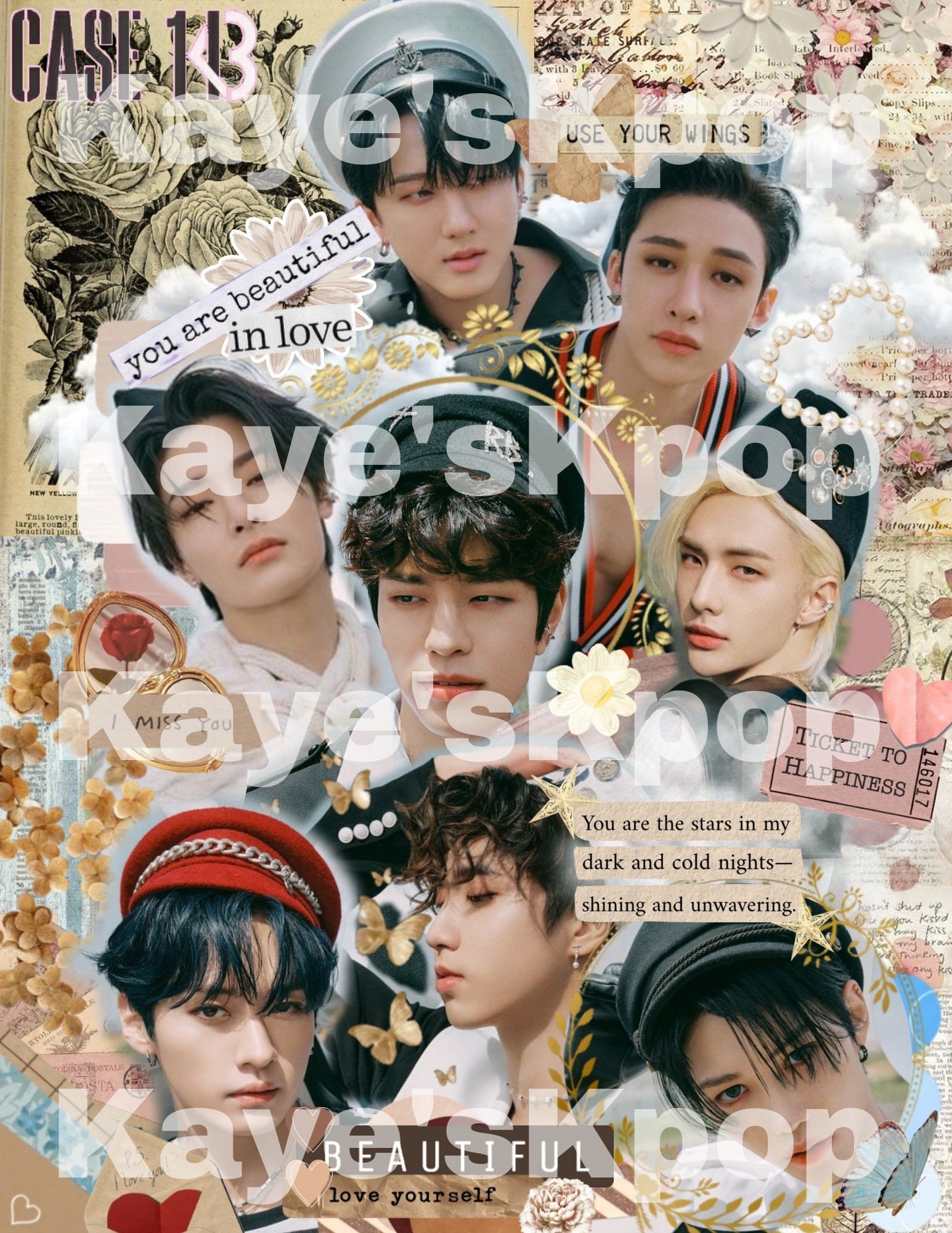 Kpop Collage Photocard Binder Cover Stray Kids GO - Etsy