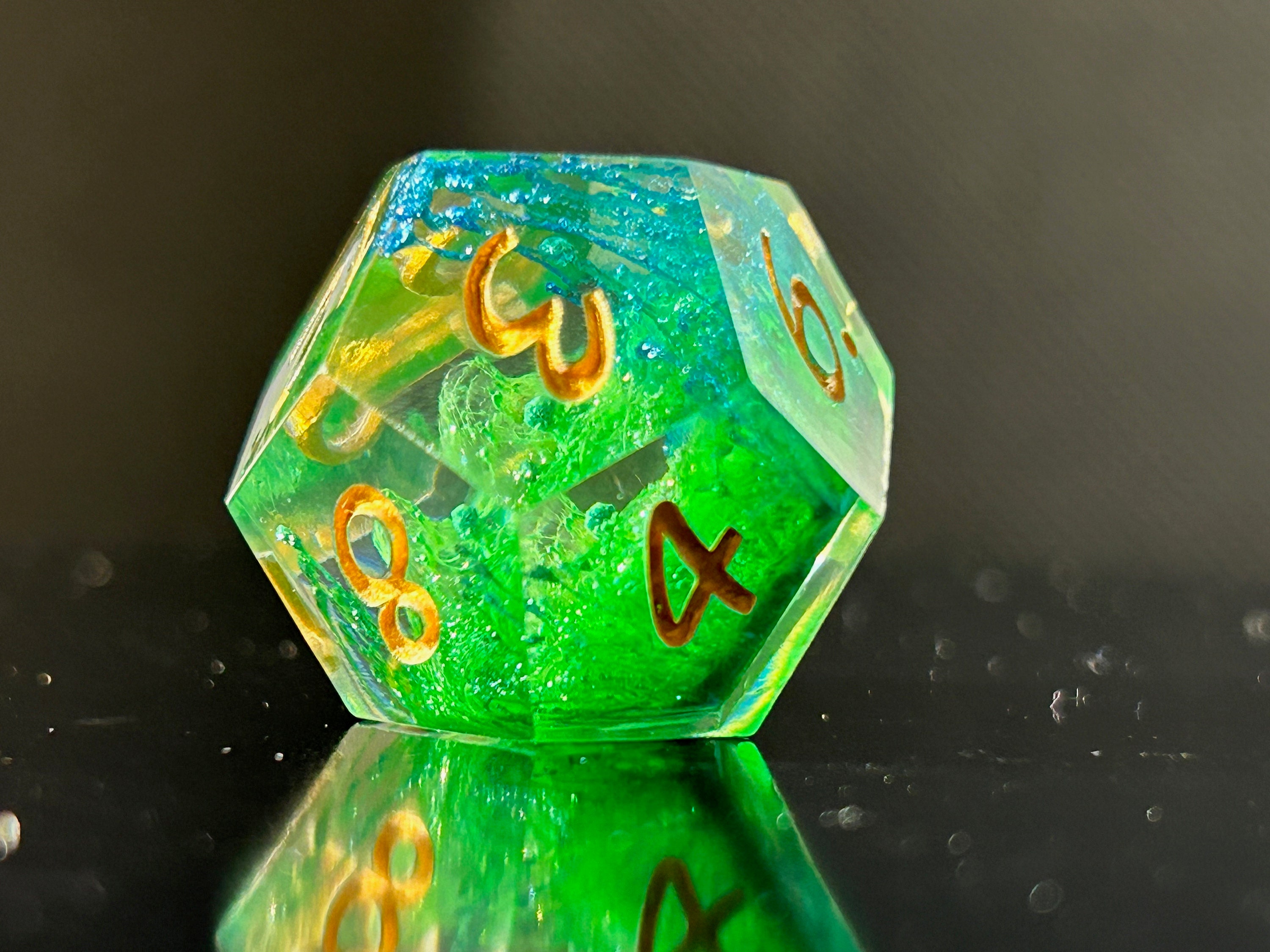 Faerie Fire Dice one of a Kind Handmade Resin Sharp Edge D&D, Dnd ...