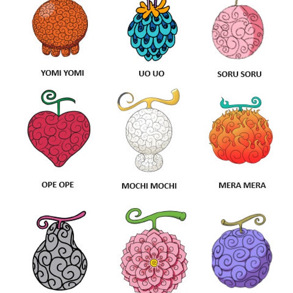 One Piece Devil Fruit - Etsy