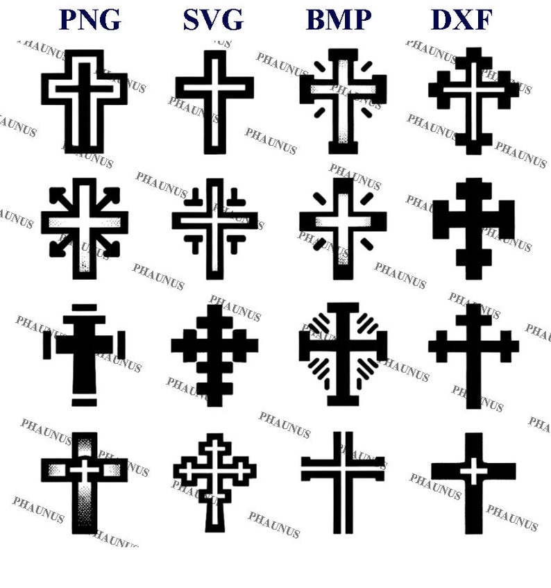 Cross Bundle Svg, Png, Dxf, Bmp - Etsy